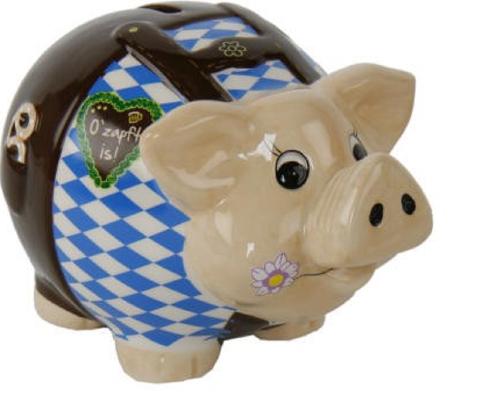 Richtig RB Bunt / Onlineshop - Spardose / Sparschwein "Bayern" - Edelweiß